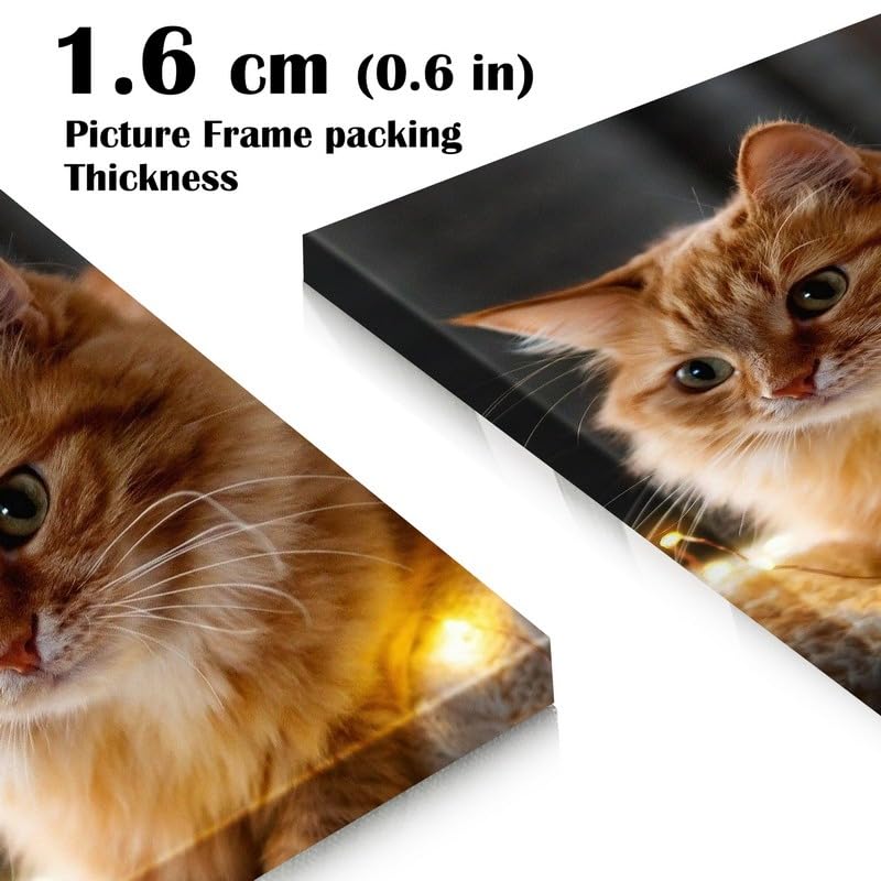 Hoomall Personalized Custom Canvas Prints, Custom Canvas Print with Your Photo, Crude Wood Photo Frame, Perfect for Home Decor, Gifts & Keepsakes, Variety of Sizes