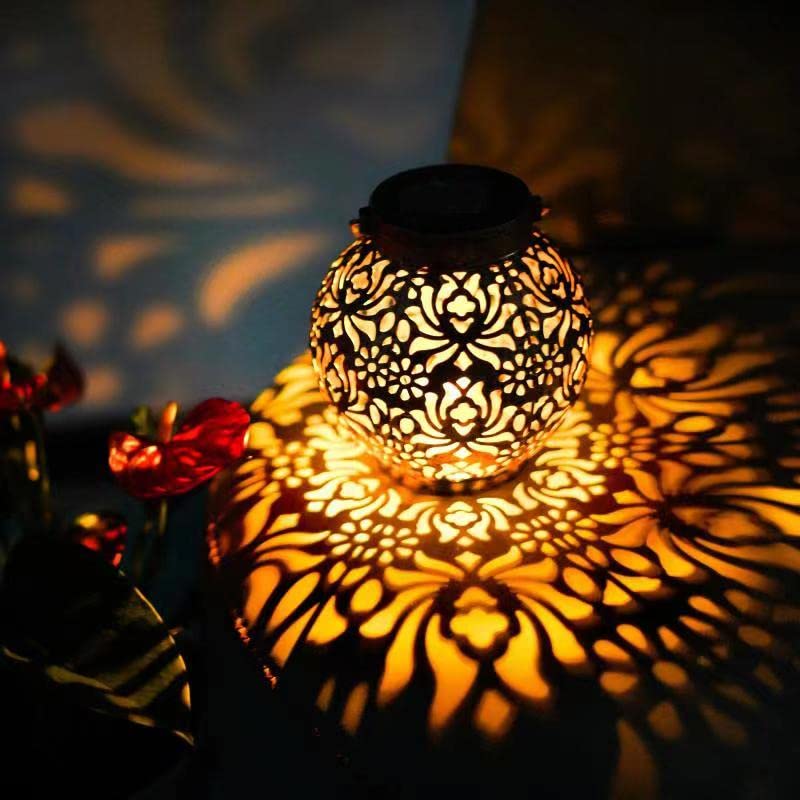 2 Pack Solar Lanterns Outdoor Waterproof, Solar Outdoor Lanterns Decorative for Yard, Solar Garden Decor Lanterns, Solar Hanging Lanterns Outdoor for Patio, Pathway Easter Decorative