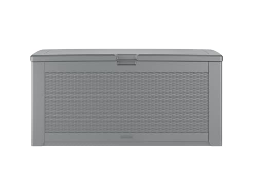 Rubbermaid Outdoor Deck Box, Extra Large, Weather Resistant, Gray for Lawn, Garden, Pool, Tool Storage, Home Organization & Scotchgard Sun and Water Shield, Repels Water, 10.5 Ounces
