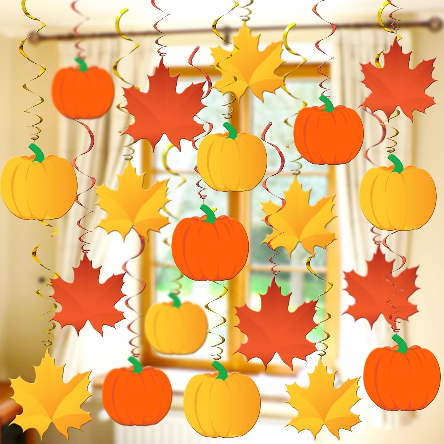 KatchOn, Thanksgiving Turkey Balloons - Large 22 Inch, Pack of 6 | Fall Swirls for Fall Decorations Classroom - Pack of 30, No DIY | Thanksgiving Decorations for Office, Fall Decor