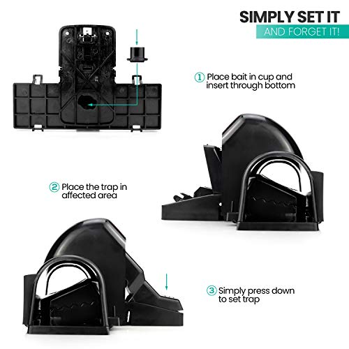 eXuby Pet-Safe & Child-Safe Rat Traps w/Tunnel Design (4-Pack) β Dual Entry for Better Capture Rate - No Harmful Poison - Prevents Accidental Triggering - Avoid Finger Snapping - Setup in Seconds.