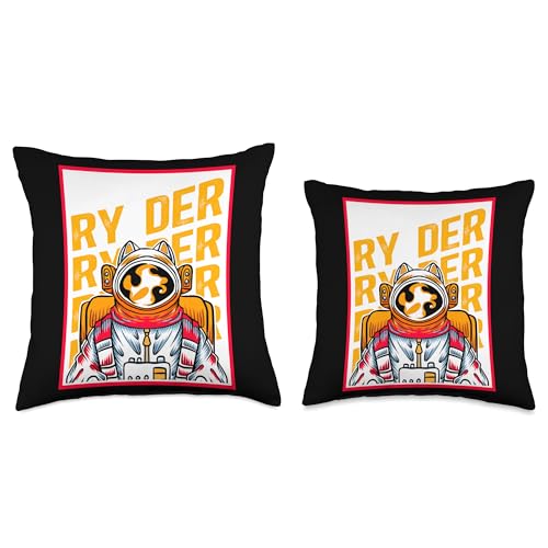Astronauts and Stars in Space Ryder Astronaut Space Throw Pillow, 16x16, Multicolor