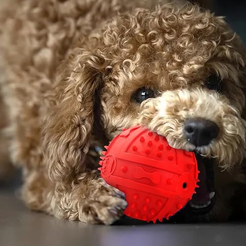 Dog Squeaky Toys for Aggressive Chewers Large Breed Interactive Dog Toy Pet Training Pet Chew Toys Christmas Stockings (Red, One Size)
