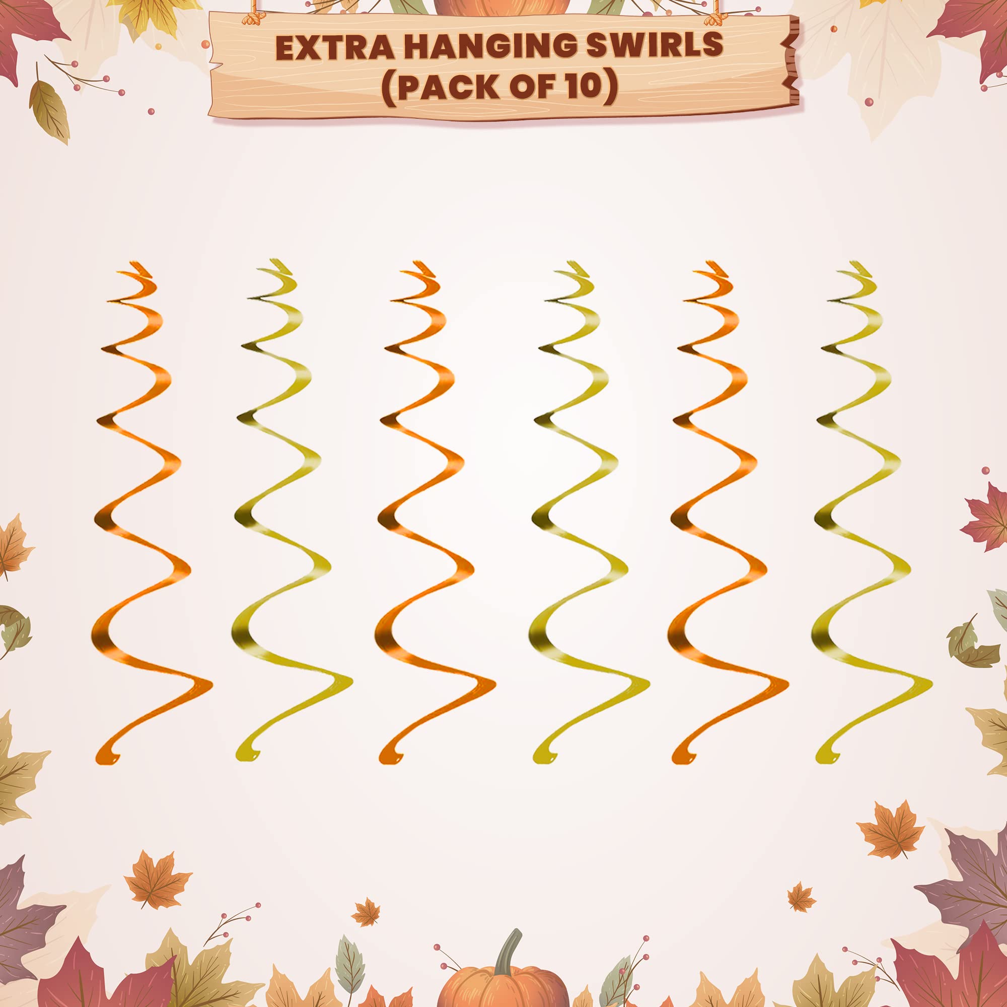 KatchOn, Thanksgiving Turkey Balloons - Large 22 Inch, Pack of 6 | Fall Swirls for Fall Decorations Classroom - Pack of 30, No DIY | Thanksgiving Decorations for Office, Fall Decor