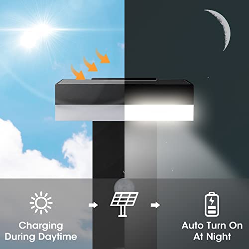 TJCoLUX Outdoor Solar Landscape Path Light with Motion Sensor, Aluminum Black Pathway Light for Garden Lawn Yard Walkway Driveway, IP44 Waterproof, 4000K
