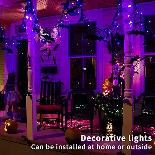 SOLARBABY Solar String Lights, 8 Modes Christmas Decorative Solar String Lights Outdoor Waterproof 200 Led Solar Fairy Lights White for Home Lawn Garden Wedding Patio Party Holiday-2 Pack