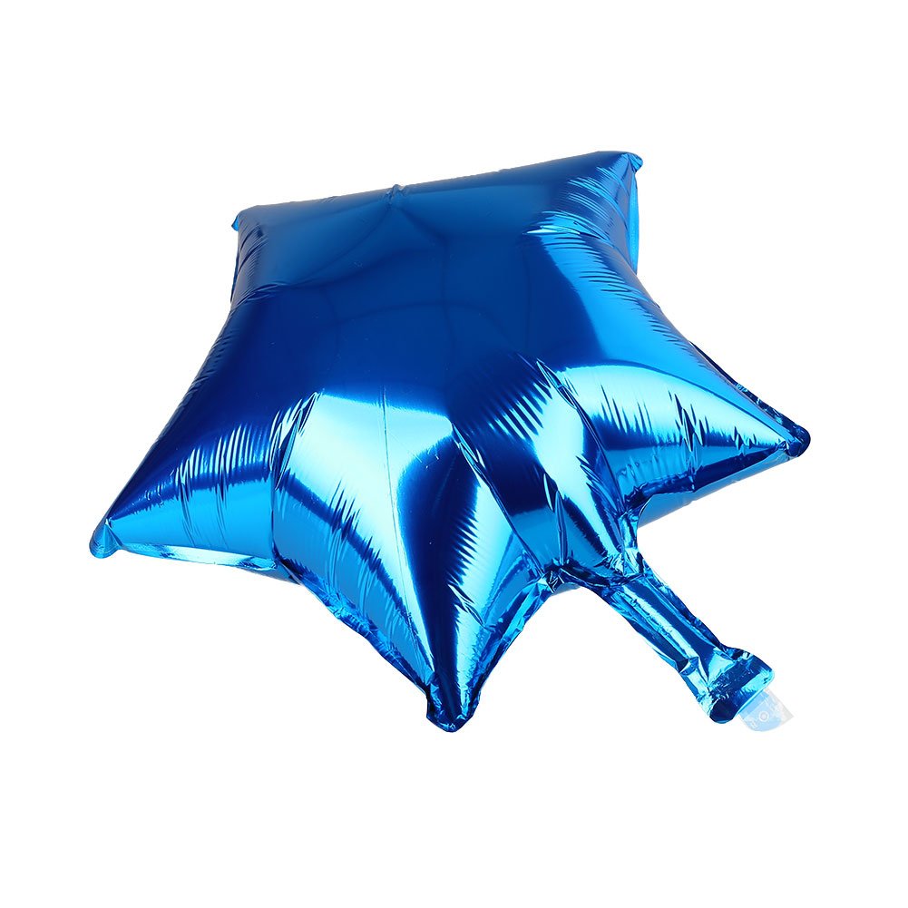 18" Star Balloons Foil Balloons Mylar Balloons for Party Decorations Party Supplies, Blue, 10 Pieces
