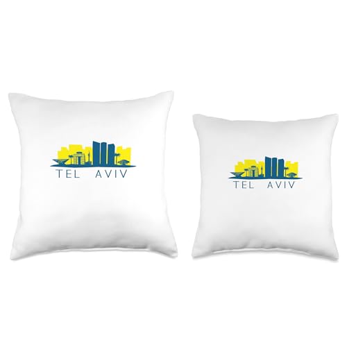 Israel - Flag Israel Map Traditional Jewish Star National Flag Israel Map Throw Pillow, 16x16, Multicolor