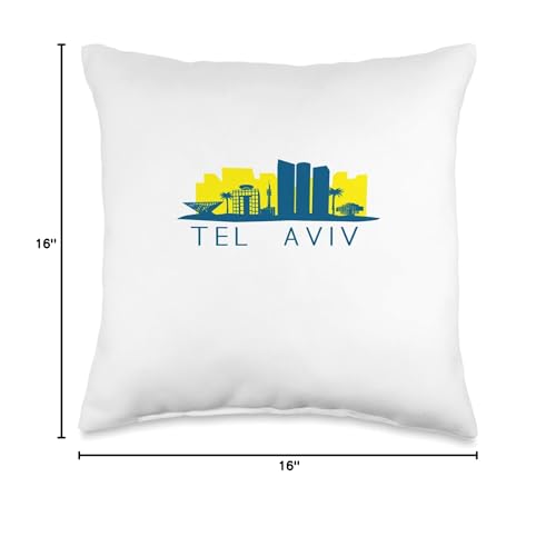 Israel - Flag Israel Map Traditional Jewish Star National Flag Israel Map Throw Pillow, 16x16, Multicolor