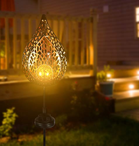 INVURA Garden Solar Lights Outdoor, Decorative Pathway Light for Lawn, Yard, Patio, Waterproof and Fast-Charging Panel