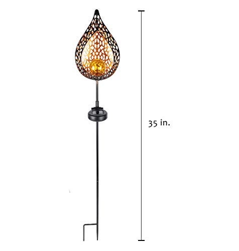 INVURA Garden Solar Lights Outdoor, Decorative Pathway Light for Lawn, Yard, Patio, Waterproof and Fast-Charging Panel