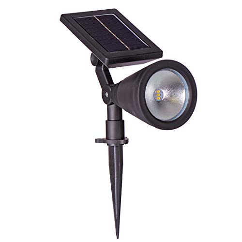 Sterno Home GL40460 Outdoor Solar LED Black Light Kit, Ground or Wall Mountable, Landscape Waterproof Security Lighting with Adjustable Spotlight for Patio, Porch, Deck, Garden, Pool - 2 Pack