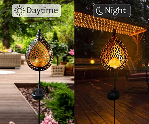INVURA Garden Solar Lights Outdoor, Decorative Pathway Light for Lawn, Yard, Patio, Waterproof and Fast-Charging Panel