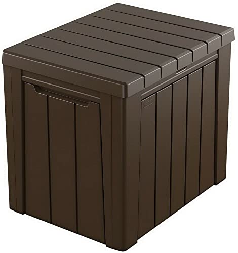 ALIDAM Deck Box Storage Box 30 Gallon Resin Outdoor Deck Box Storage Table Weatherproof Patio Deck Garden Furniture
