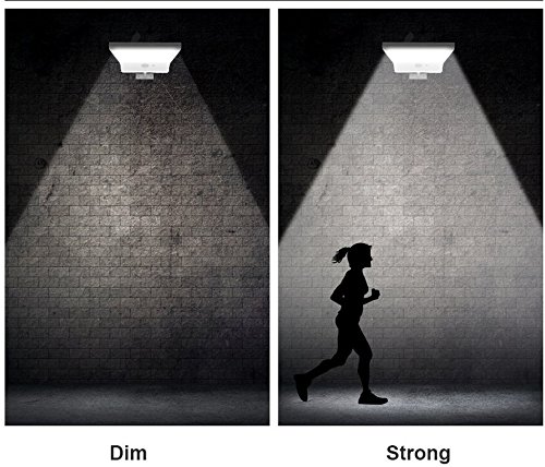 Bonashi LED Solar Motion Sensor Light Outdoor 2 Pack, Security Motion Activated Wall Lights with Mounting Poles for Gutter Patio Garden Path, Waterproof Cordless Exterior Foodlights