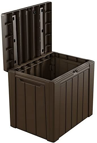 ALIDAM Deck Box Storage Box 30 Gallon Resin Outdoor Deck Box Storage Table Weatherproof Patio Deck Garden Furniture