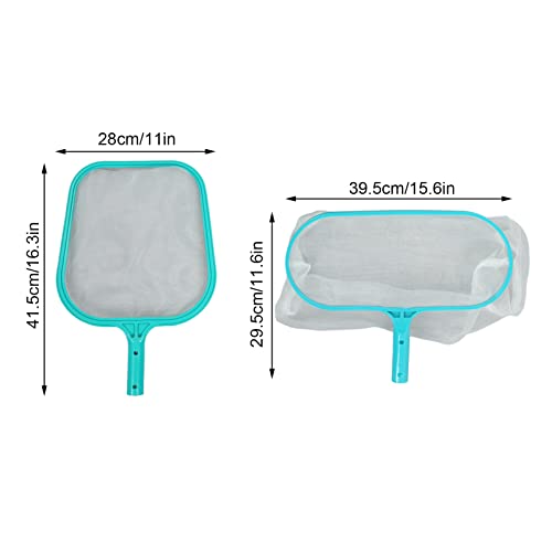 CHICIRIS Swimming Pool Leaf Skimmer, Pool Skimmer Net, Swimming Pool Net Plastic Fine Mesh Efficient Cleaning Leaf Rake with Telescopic Rod for Garden