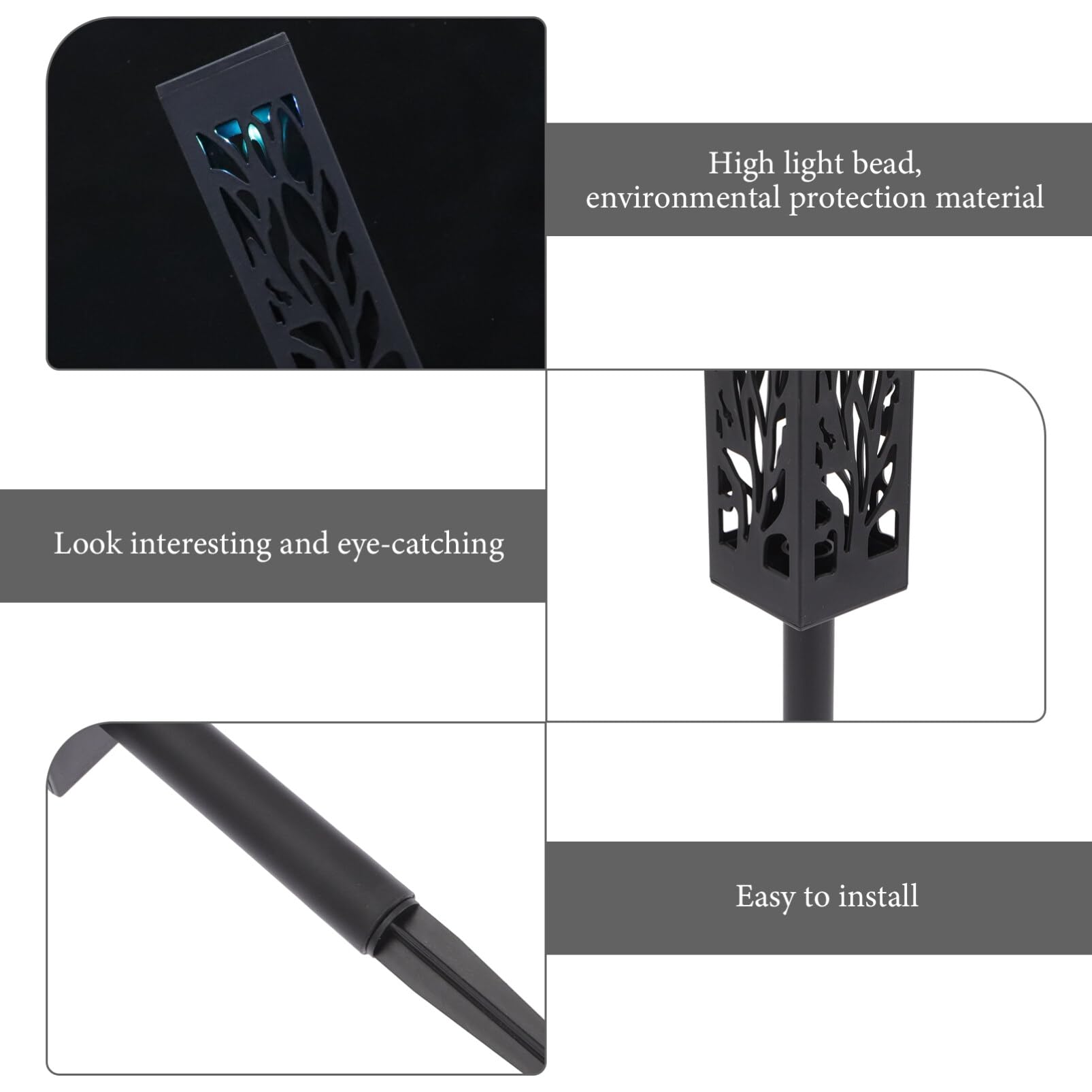 Happyyami 2 Pcs Hollow Out Lamp Out Door Decor Outdoor Decor Lampara Solar Para Exterior Solar Ground Plug Light Solar Powered Lawn Lights Solar Powered Led Landscape Light Yard Lawn Light