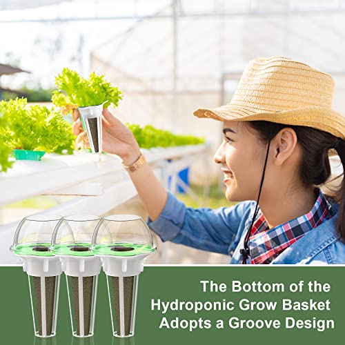 Indoor Garden Hydroponic Growing System, Plant Germination Kit Herb Vegetable Growth System with LED Grow Light, Automatic Timer, Hydroponic Planter Grower Harvest Veggie, Black