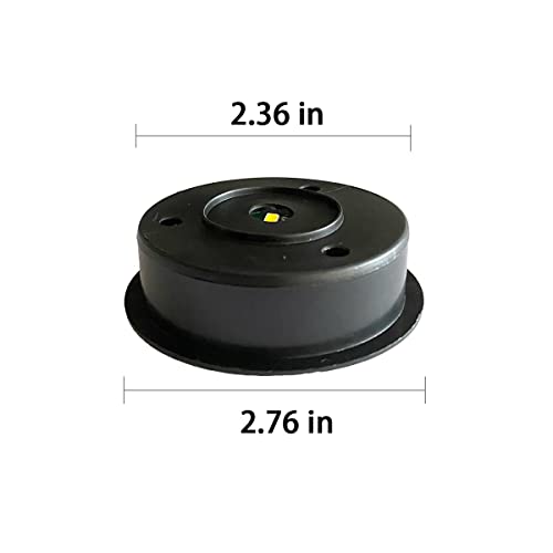 HOUYANG 4 Pack Compatible Aperture 2.45"~2.73" Replacement Lantern Top Solar Light Parts Garden Light Battery Box Parts Solar Light Replacement Parts(Warm Color)