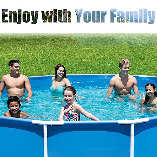 12FT x 30IN Outdoor Above Ground Frame Pool, 12 FT Pool Metal Frame Swimming Pool for Backyard, Garden Framed Pool for Kids, Family