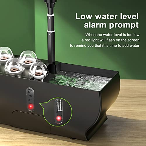 Indoor Garden Hydroponic Growing System, Plant Germination Kit Herb Vegetable Growth System with LED Grow Light, Automatic Timer, Hydroponic Planter Grower Harvest Veggie, Black