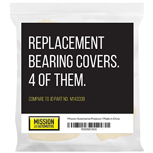 Mission Automotive 4-Pack Axle Cap Bearing Cover - Compatible with John Deere - for Lawn Mower and Lawn Tractor- Compare to M143338
