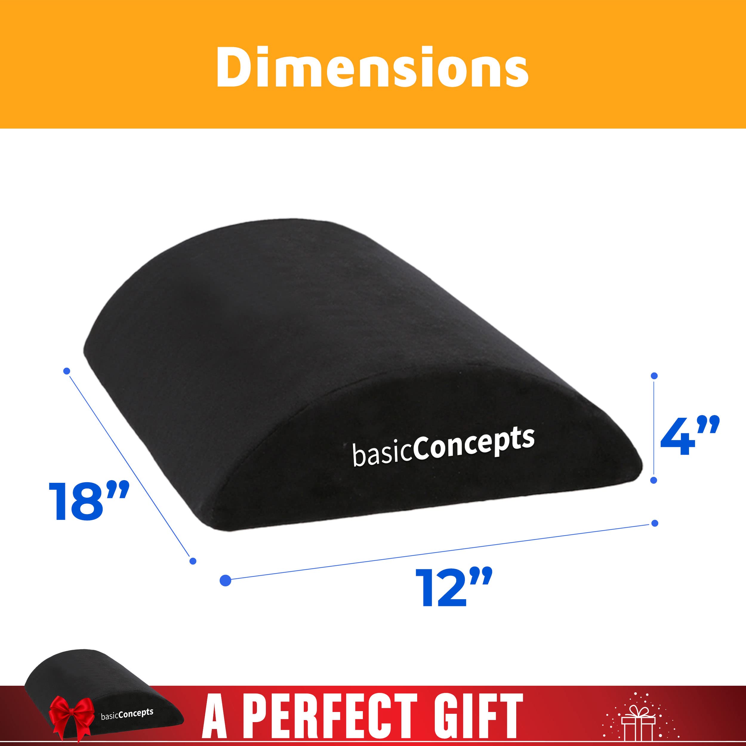 Foot Rest for Under Desk at Work (Soft but Firm), Ergonomic Office Desk Foot Rest 18" x 12", Under Desk Footrest with Washable Cover, Desk Foot Stool Work from Home Accessories