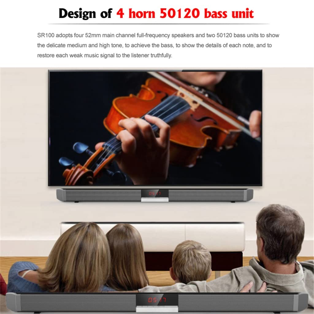 SDGH Soundbar TV 40W Home Theater System Wreless 5.0 Speaker with Control for Coaxial Optical Subwoofer Sound Box