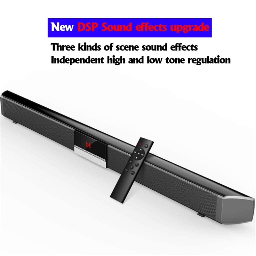 SDGH Soundbar TV 40W Home Theater System Wreless 5.0 Speaker with Control for Coaxial Optical Subwoofer Sound Box