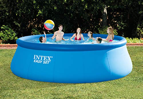 Intex 15' x 4β Inflatable Pool, Ladder, Pump and Hydrotools Chlorine Dispenser