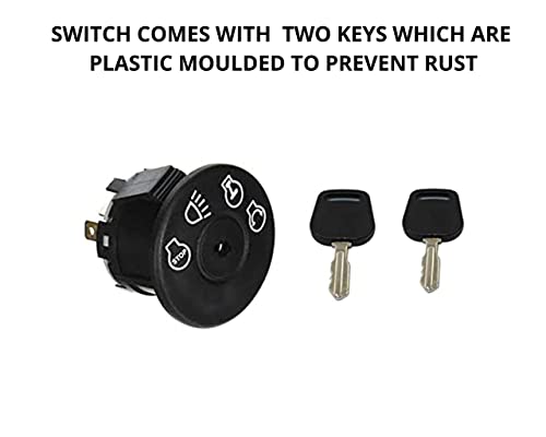 VIRTIONZ MWIRE Ignition Switch with Two Keys Replacement CompatibleReplacement for Husqvarna 532175566 || 175566 || for Riding Lawn Mowers