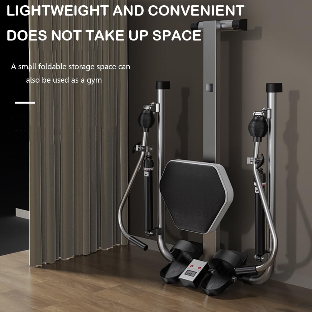 LuusMm Foldable Rowing Machine Equipment for Home Gym, Multifunctional Hydraulic Rowing Machine, Foldable Rowing Machine for Home Fitness Training (Sports Fitness)