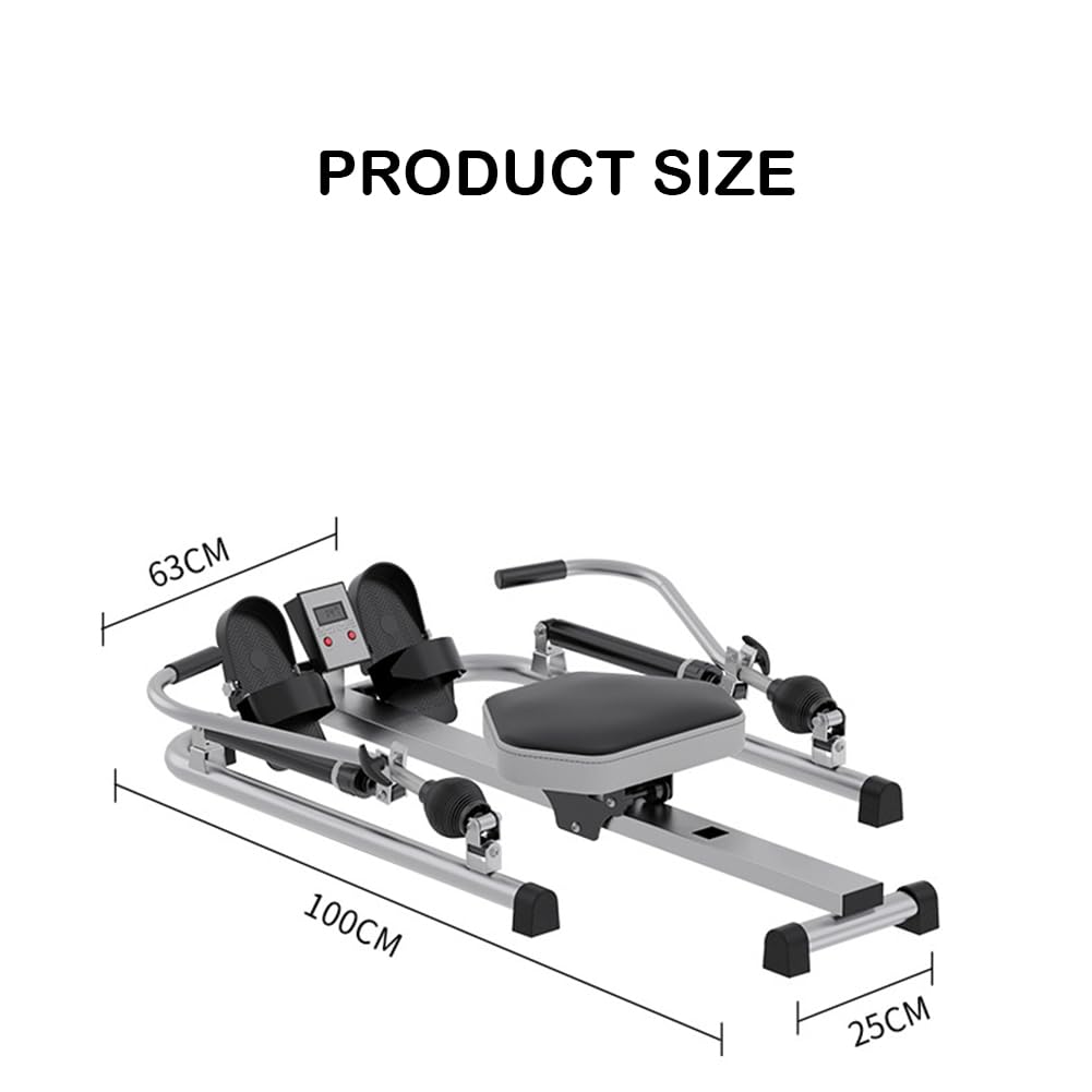 LuusMm Foldable Rowing Machine Equipment for Home Gym, Multifunctional Hydraulic Rowing Machine, Foldable Rowing Machine for Home Fitness Training (Sports Fitness)