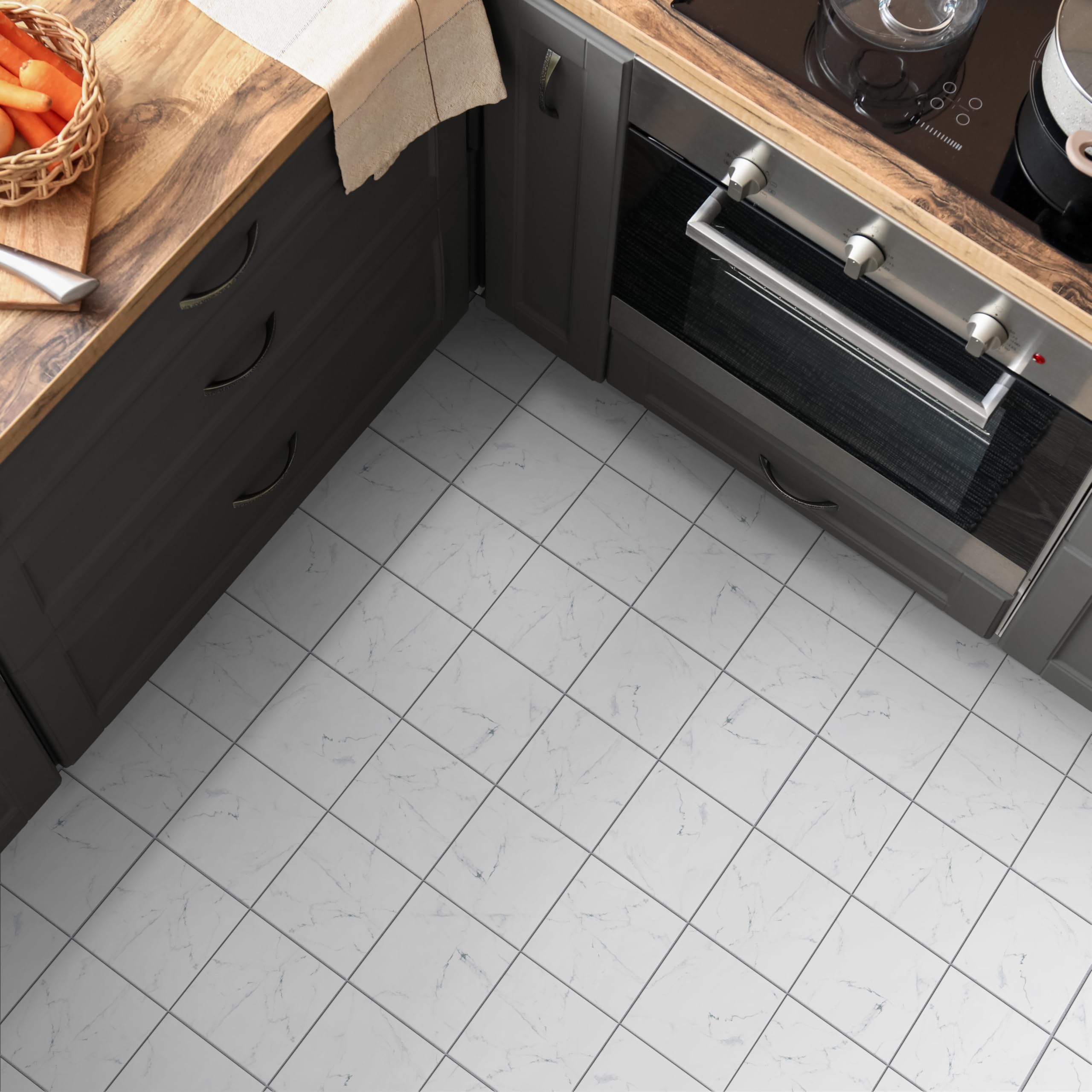 Merola Tile Timeless Calacatta 9-3/4" x 9-3/4" Porcelain Floor and Wall Tile