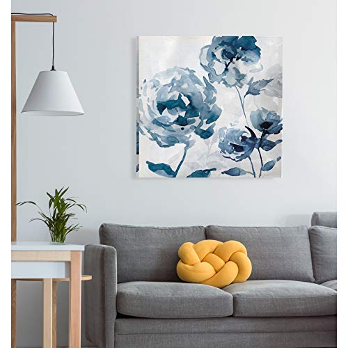 Wexford Home Indigo Garden II -Gallery Wrapped Canvas - Yellow, Blue, Green, red, Black, White 24X24