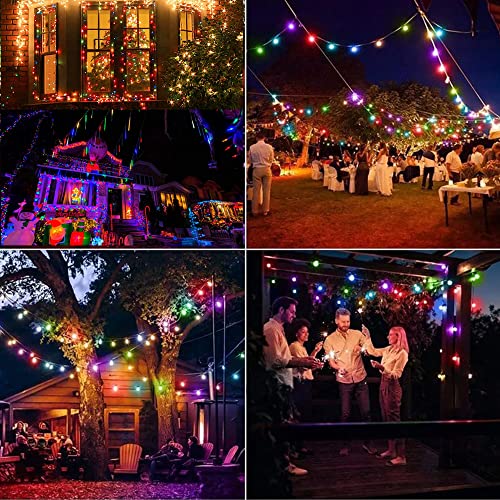 BeHiller Raspberry Solar Christmas Lights Outdoor, 50LED Globe String Lights with Tree Christmas Decotations,Twinkle Fairy Garden Solar Decorative Lights for Xmas Tree, Wedding, Party