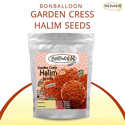 bonballoon (14 oz / 400 gm) Organic Herbal Garden Cress Seed Seeds Lepidium Sativum Halim Chandrashoor Chandrasur Cresson De Fontaine For Agriculture & Health حب الرشاد