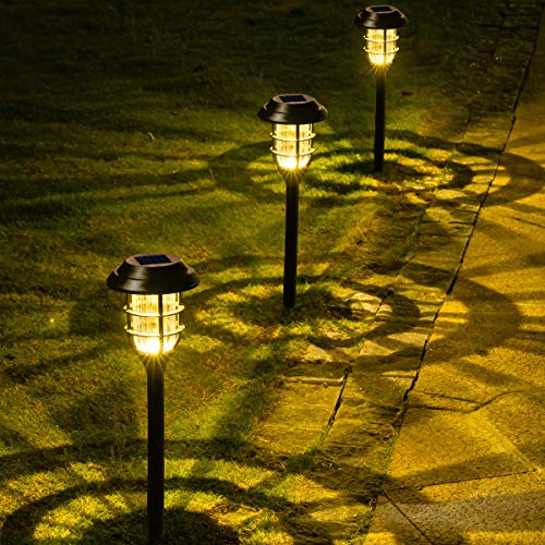 SOLPEX 8 Pack Solar Lights Outdoor, Warm White Solar Landscape Lights, Waterproof Outdoor Solar Lights Walkway for Patio, Lawn, Yard and Landscape