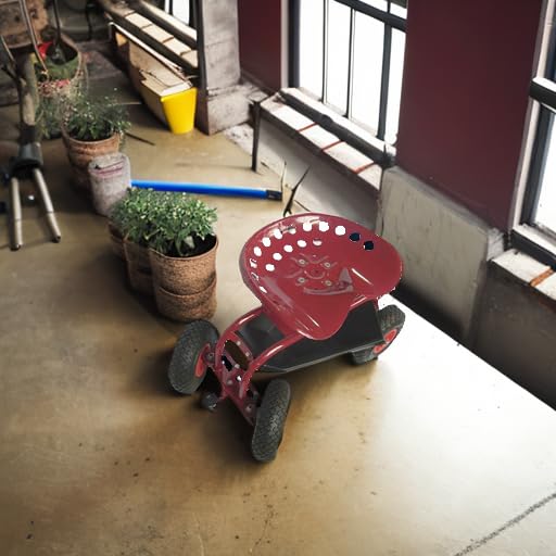 Ironton Rolling Garden Seat with Turnbar