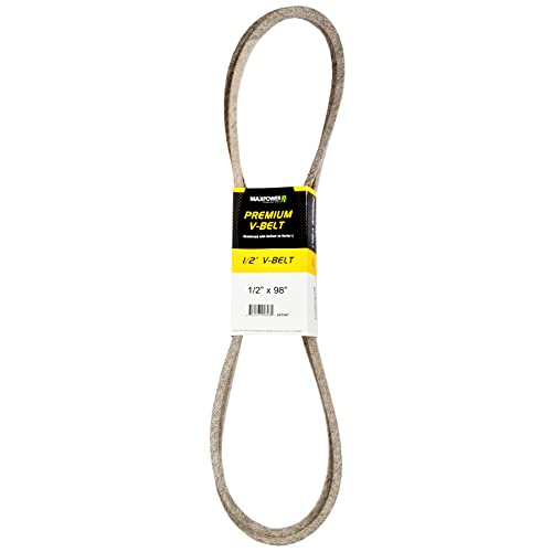 Maxpower 347541 Premium Belt Reinforced with Kevlar Fiber Cords, 1/2" x 98" - (Belt color vary)