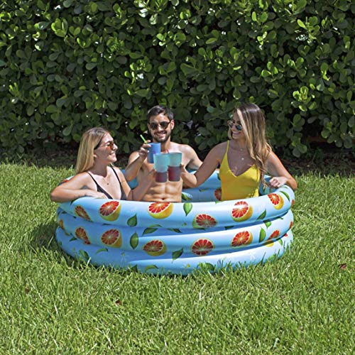 Poolcandy Inflatable Party Sunning Pool, Multiple Styles (Grapefruit)