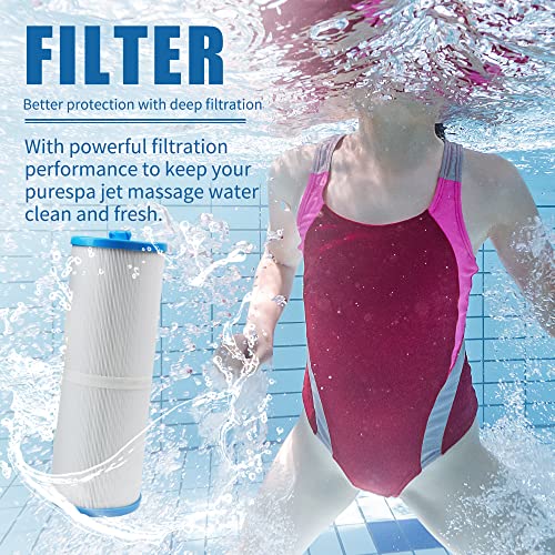 ROLFILLT 6CH-502 Replaces Artesian Spa Filter,Compatible with Pleatco PAS50SV-F2M, Filbur FC-0311,PAS502SV, PAS502SV-M, PAS50, Master Deluxe M60506, Excel XLS-604 Hot Tub Filter. 1 Pack