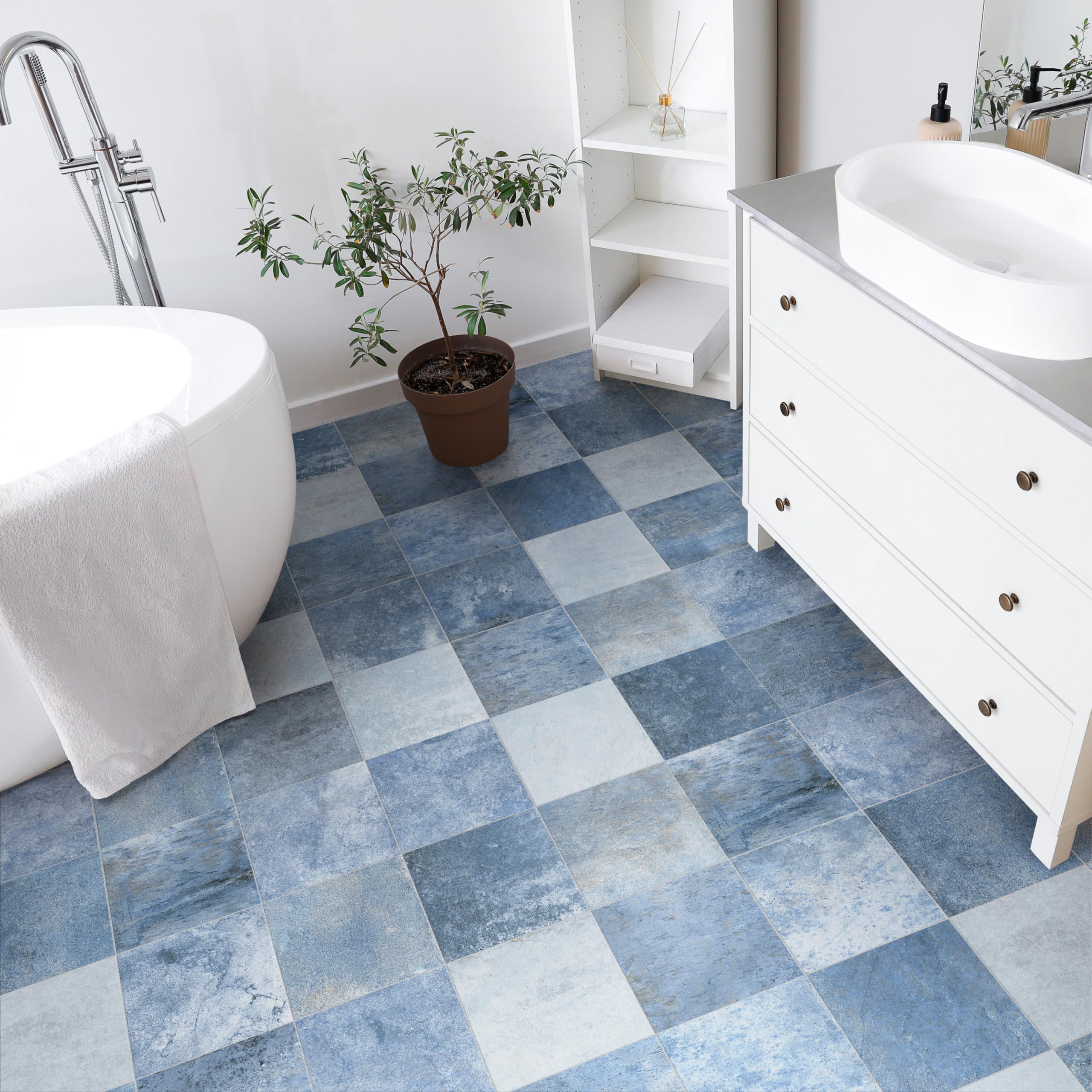 Merola Tile Nusa Sapphire 9-3/4" x 9-3/4" Porcelain Floor and Wall Tile