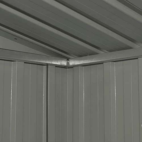 vidaXL Garden Storage Unit Gray Metal Patio Outdoor Garden Shed Bike BoxTools