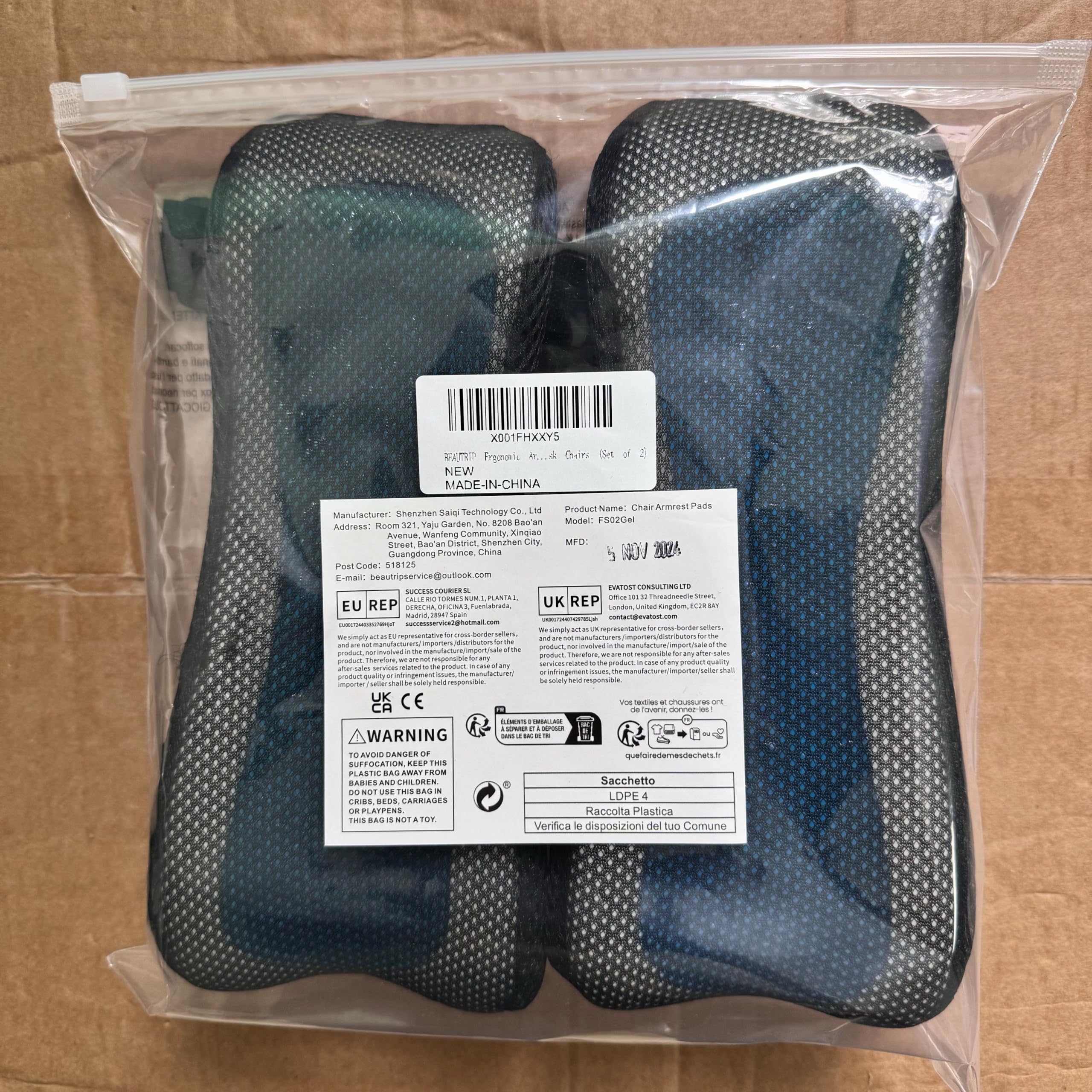 BEAUTRIP Ergonomic Armrest Pads- Office Chair Arm Rest Cover Pillow - Elbow Support Cushion for Computer, Gaming and Desk Chairs (Set of 2)