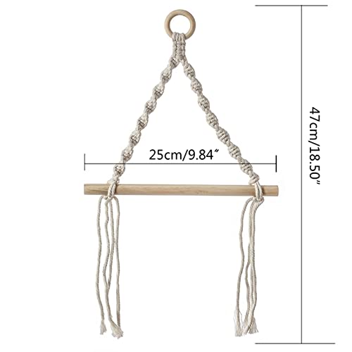 FEEGAR Towel Ring Toilet Paper Holder Dispenser Hand-Woven Tapestry Wall Hanging Bathroom Towel Rack Decoration