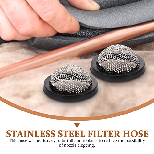 GANAZONO 30pcs Stainless Steel Screen Hose Washers Filter Pressure Shower Head Washer Gasket Inlet Hose Screen Washer Repair Kit for Washing Machine Garden Hose Connector