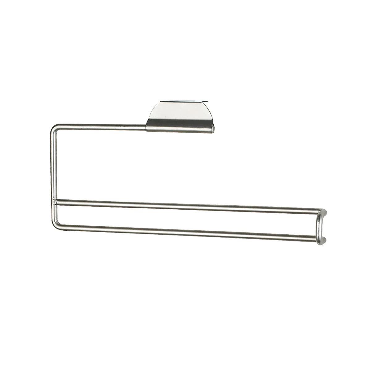 Over-The-Cabinet Paper Towel Holder For Kitchen (Satin Nickel), By Home Basics | Steel Paper Towel Holder For Cabinet Door