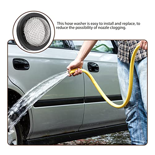 GANAZONO 30pcs Stainless Steel Screen Hose Washers Filter Pressure Shower Head Washer Gasket Inlet Hose Screen Washer Repair Kit for Washing Machine Garden Hose Connector